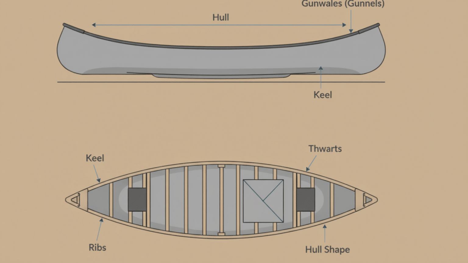 Parts of a Canoe: Names, Functions, and Diagram (Beginner Guide ...